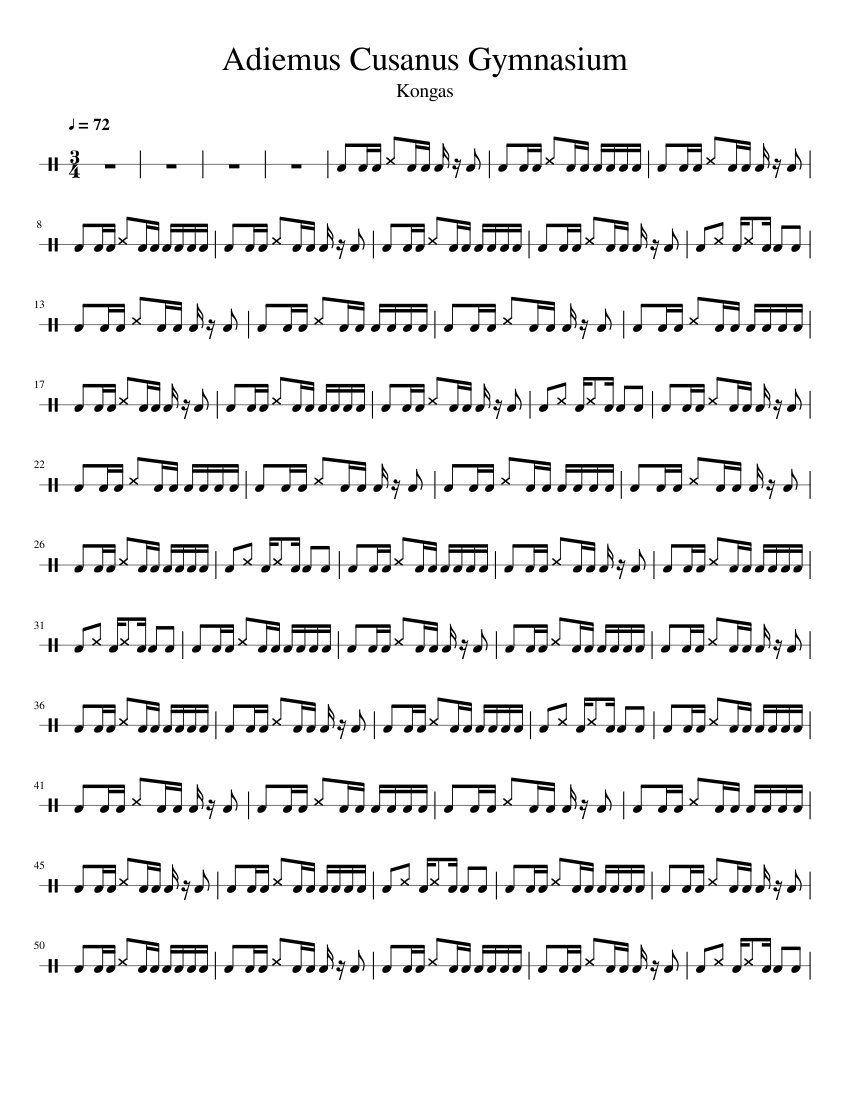 Adiemus Congas Sheet music for Conga (Solo) | Musescore.com