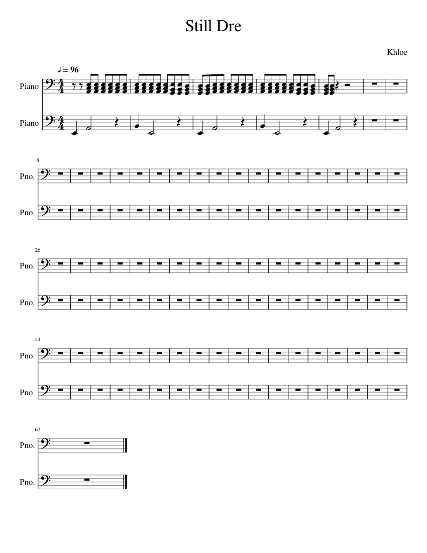 Still Dre - piano tutorial