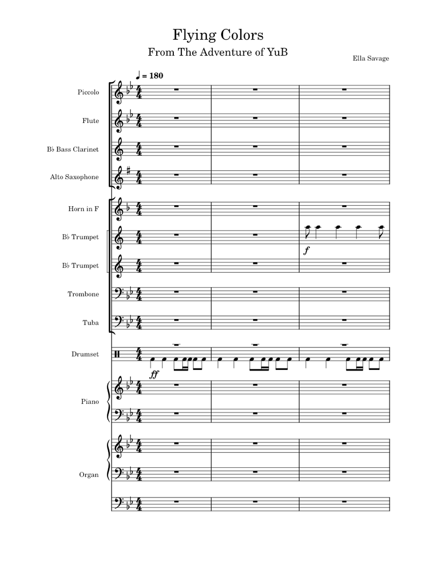 Flying Colors Sheet music for Piano, Trombone, Organ, Tuba & more ...