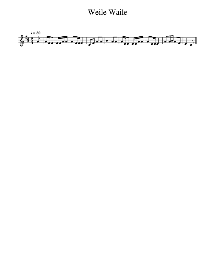 Weile Waile Sheet Music for Piano (Solo) Easy | MuseScore.com