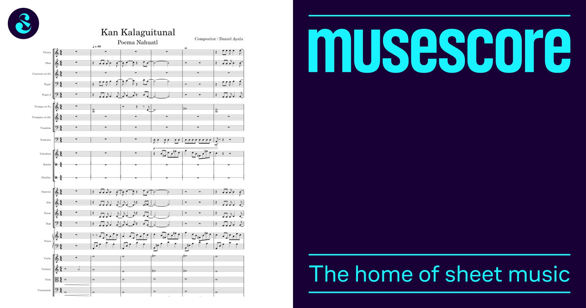Kan Kalaguitunal Poema Nahuatl – Danielayal Sheet music for Piano ...