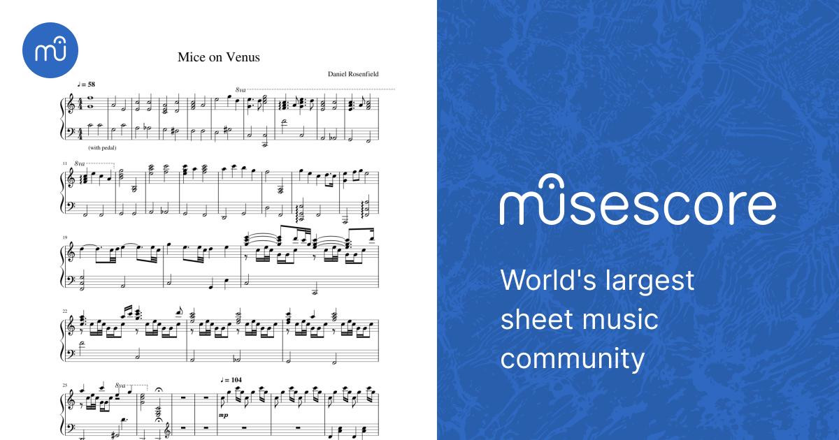 Minecraft (Mice on Venus) Created by C418 Sheet Music for Piano (Solo ...