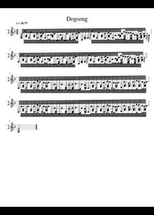 Undertale: Dog Song | Piano Solo Sheet Music for Piano (Solo) Easy ...