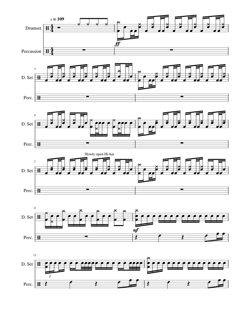 Caraphernelia - Pierce The Veil (Drum Transcription) Sheet Music for ...