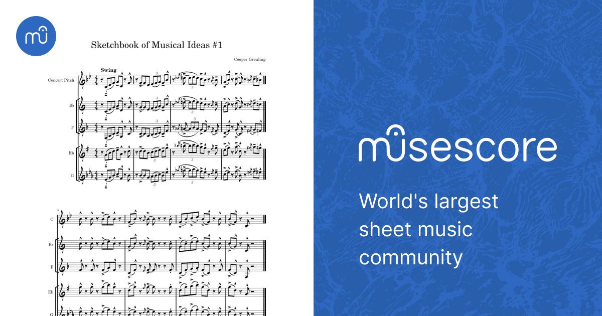 Sketchbook of Musical Ideas #1 Sheet music for Flute, Saxophone alto ...