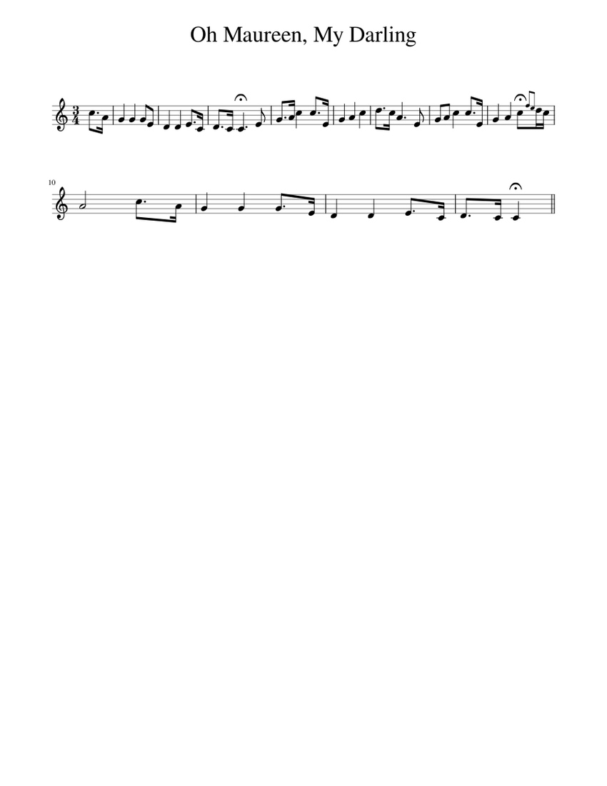 Oh Maureen, My Darling Sheet music for Piano (Solo) Easy | Musescore.com