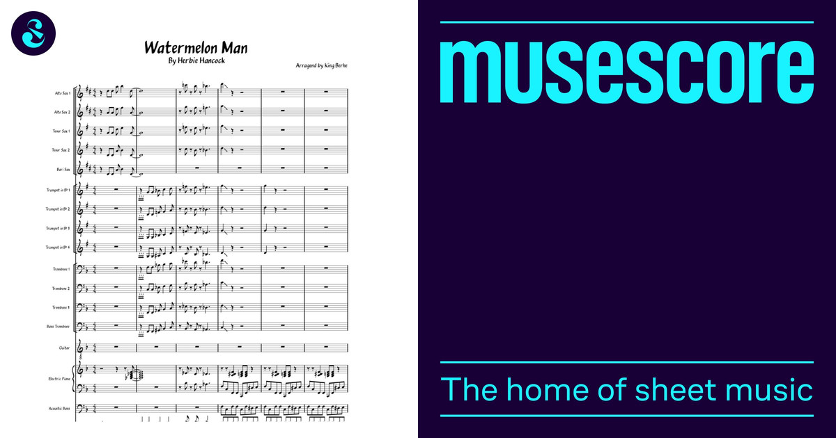 Watermelon Man Sheet Music for Piano, Trombone, Saxophone alto ...