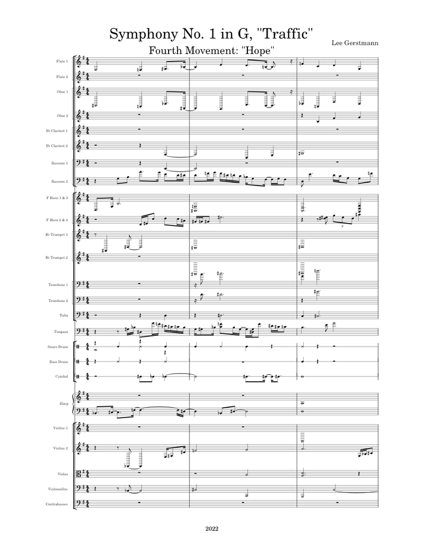 Traffic Symphony in G fourth movement Sheet music for Trombone, Tuba, Flute, Oboe & more ...