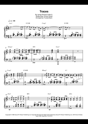 Traces – Buddy Buie, J.R. Cob, Emory Gordy Sheet Music with Chords for ...