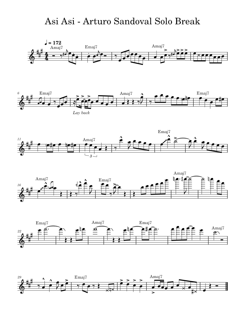 Asi Asi - Arturo Sandoval Sheet music for Trumpet in b-flat (Solo ...
