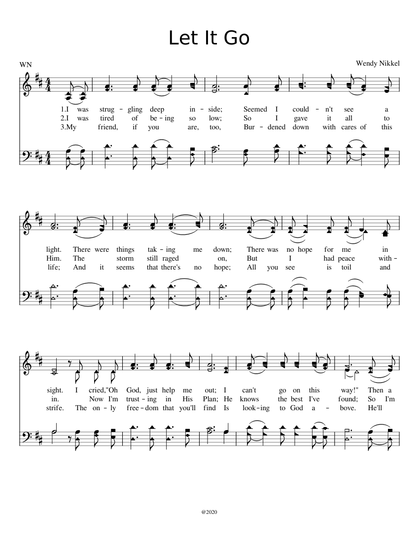 Let_It_Go Sheet music for Vocals, Baritone (A Capella) | Musescore.com
