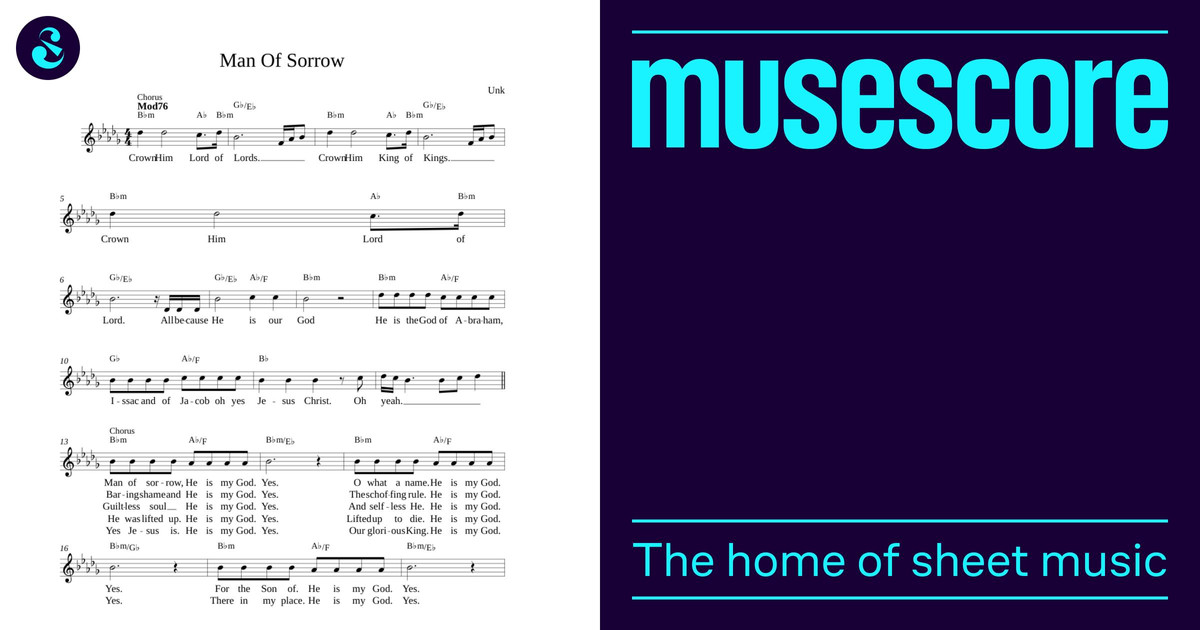 Man Of Sorrow ls_rp.xml Sheet music for Piano (Solo) | Musescore.com