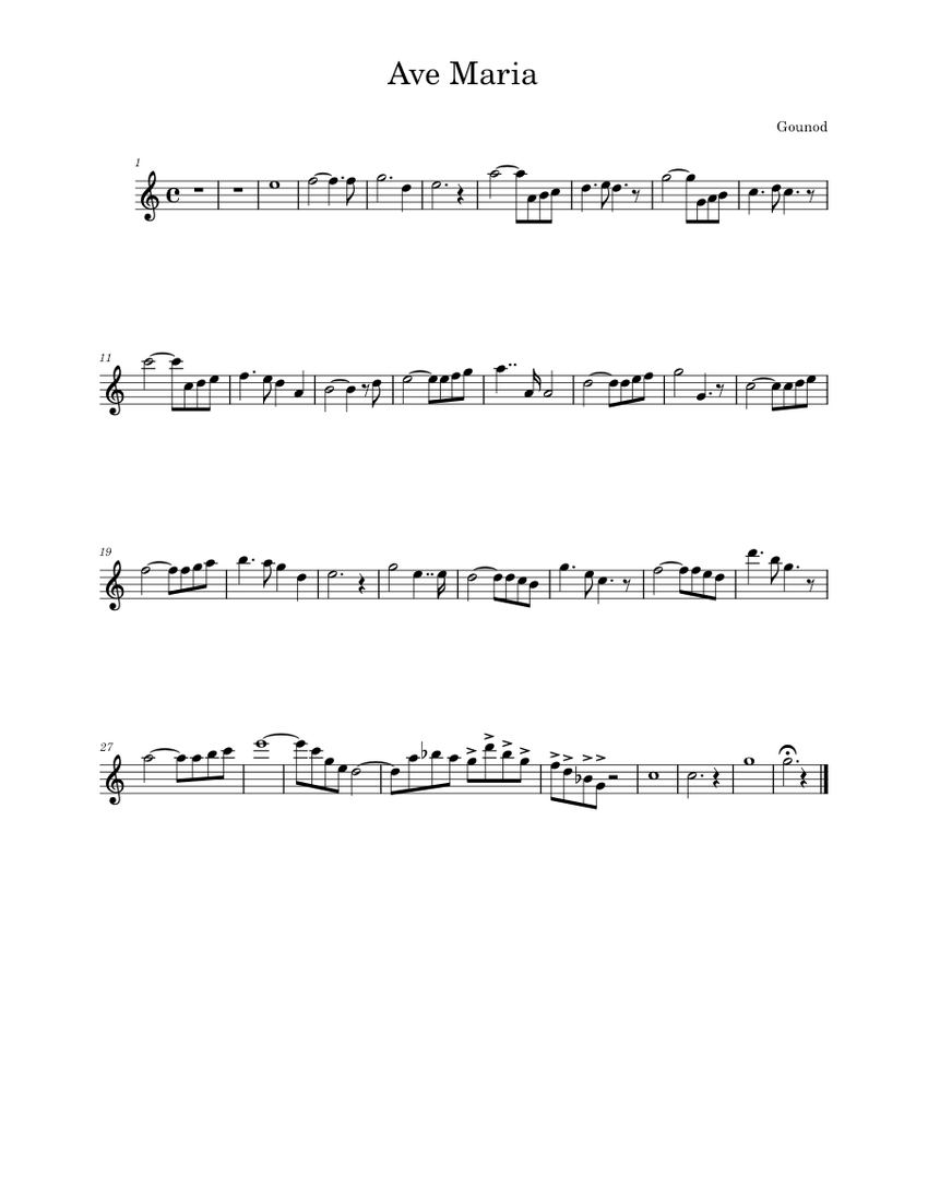 Ave Maria Sheet music for Piano (Solo) Easy | Musescore.com