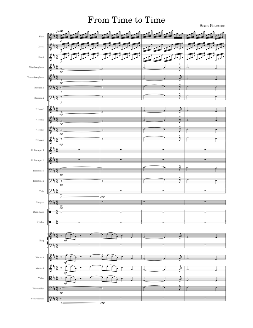 From Time To Time - Sean Peterson Sheet music for Trombone, Tuba, Flute ...