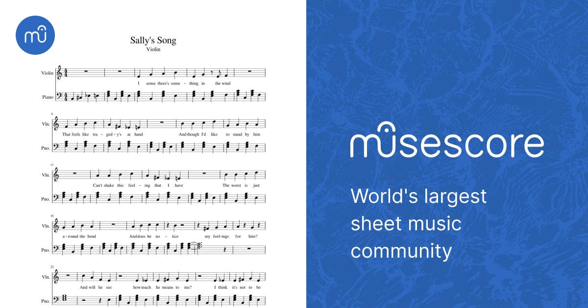 Sally's Song Sheet Music for Piano, Violin (Solo) | MuseScore.com