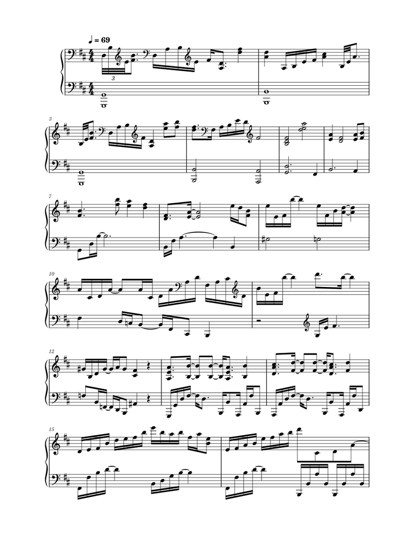 Iron Lotus – Mili (Key Ingredient ver.) Sheet Music for Piano (Solo ...