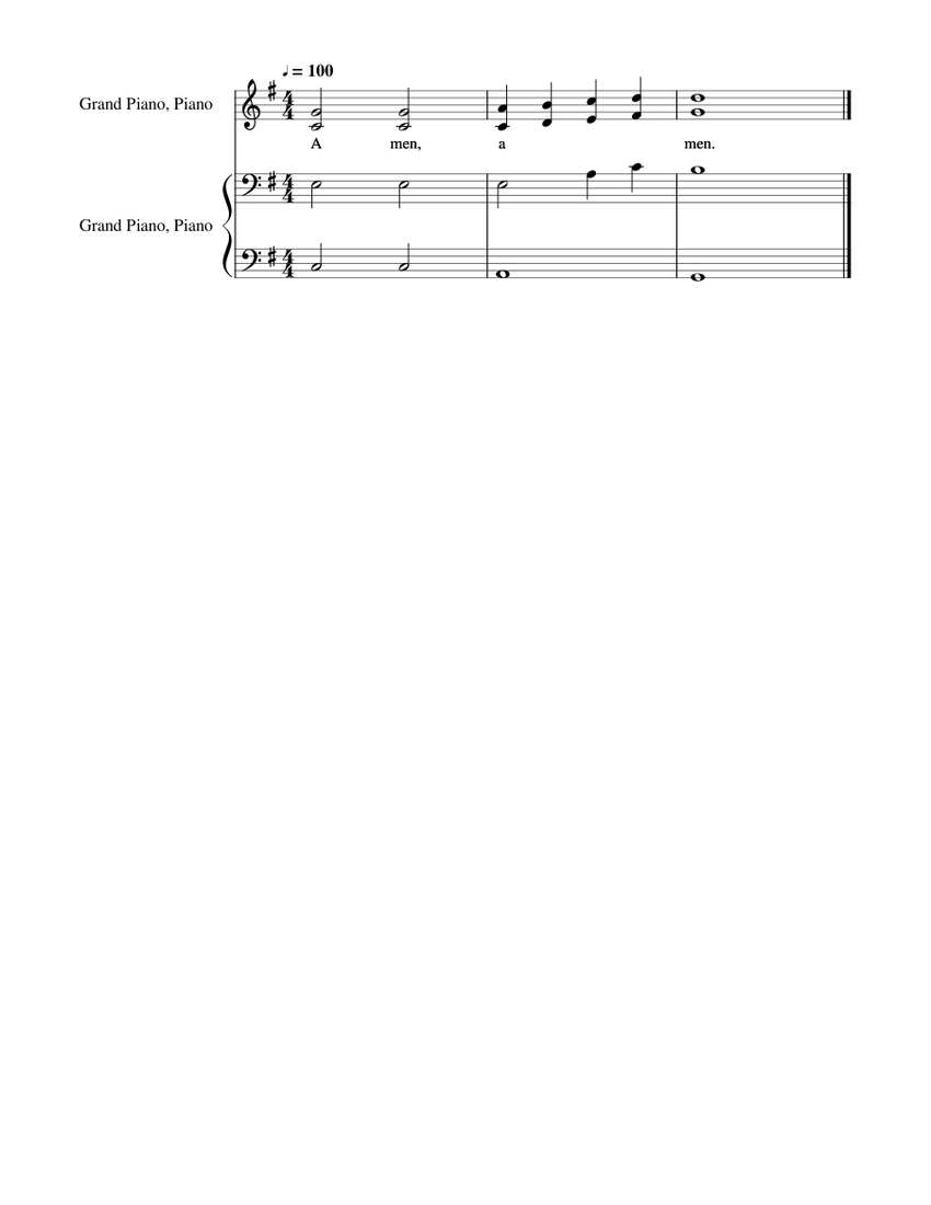 DRESDEN (Amen) - Johann Gottlieb Nauman Sheet Music for Piano (Piano ...