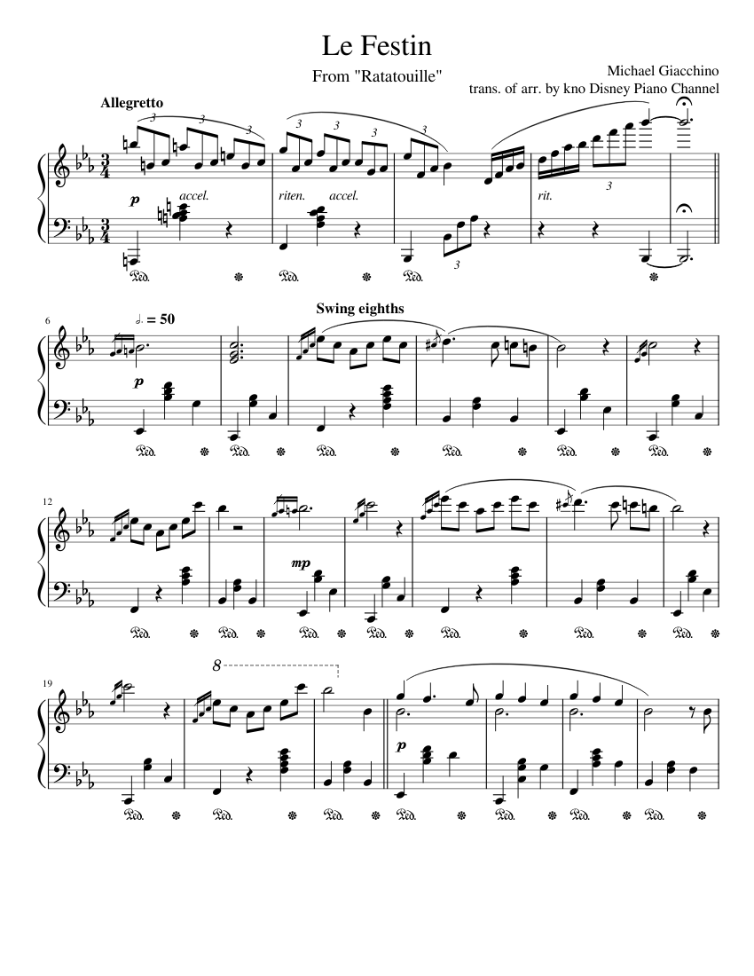 Le Festin Sheet Music for Piano (Solo) | MuseScore.com