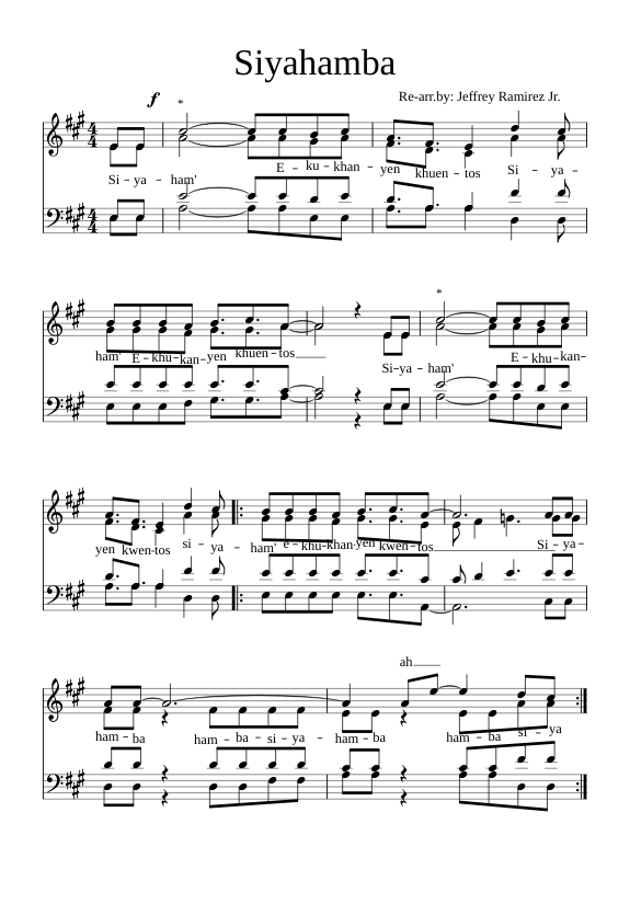 African Marching Song(Siyahamba) – Misc Traditional Siyahamba Sheet ...