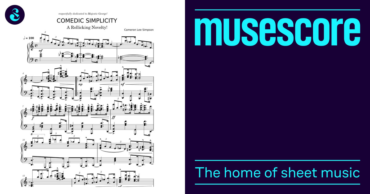 Comedic Simplicity Sheet Music for Piano (Solo) | MuseScore.com