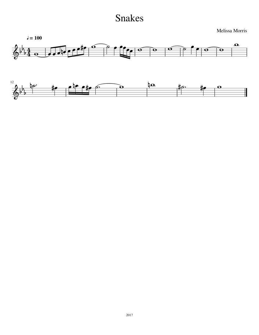 Snakes Sheet music for Violin (Solo) | Musescore.com