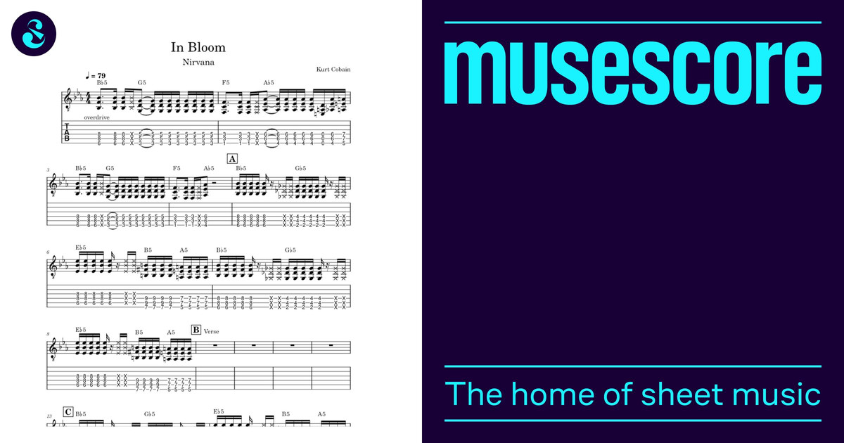 In Bloom - Nirvana Sheet Music and Tab with Chords for Guitar (Solo ...