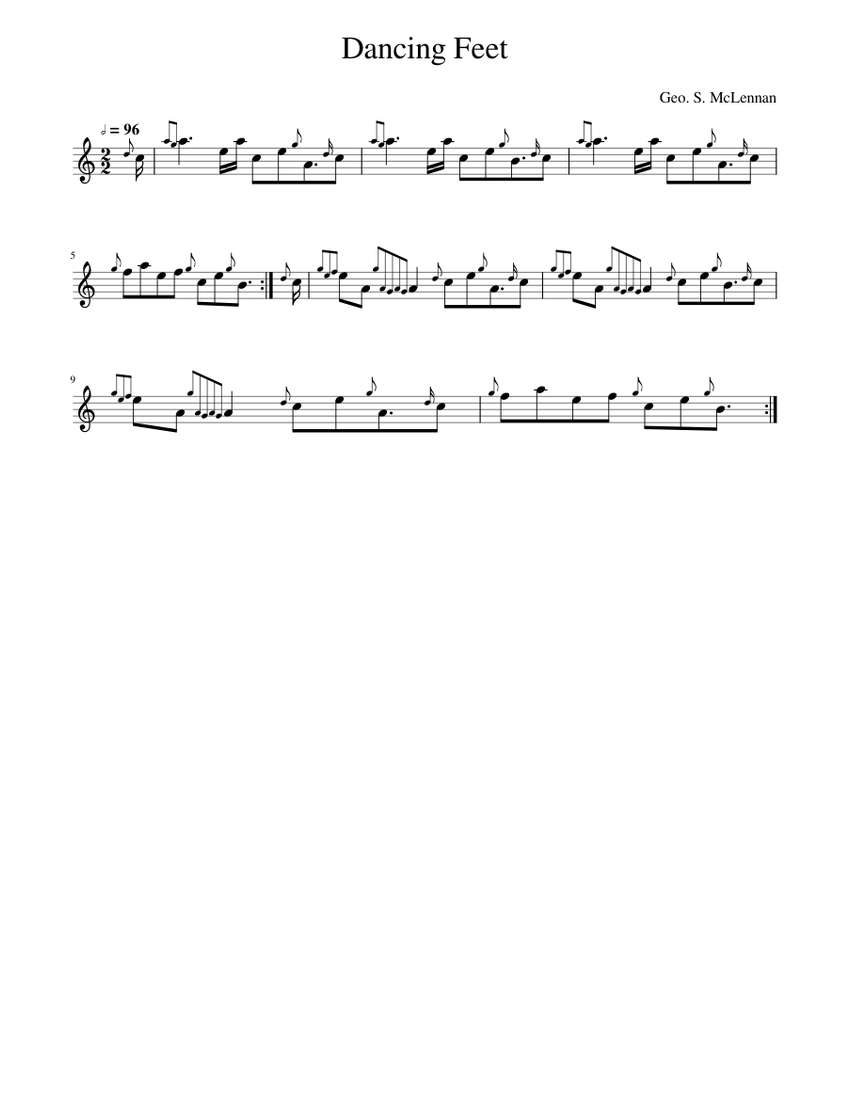 Dancing Feet Sheet Music for Piano (Solo) Easy | MuseScore.com