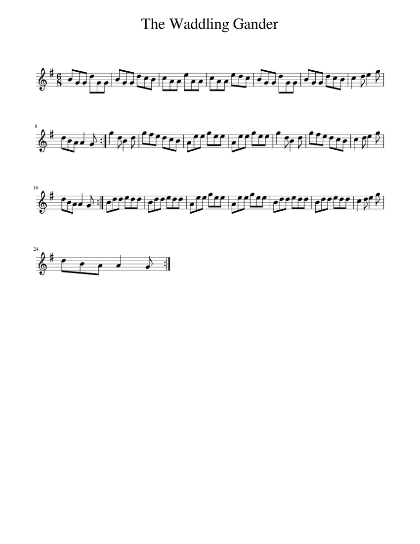 The Waddling Gander Sheet music for Piano (Solo) | Musescore.com