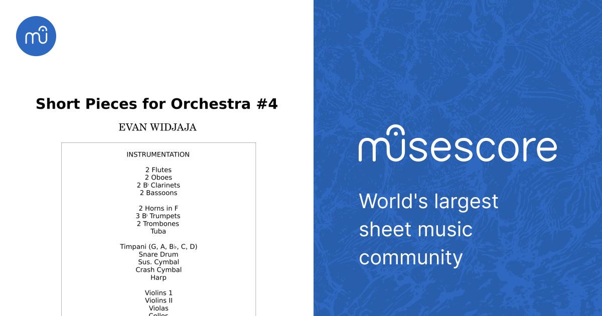 Short Pieces for Orchestra #4 Sheet music for Trombone, Tuba, Flute, Oboe & more instruments ...