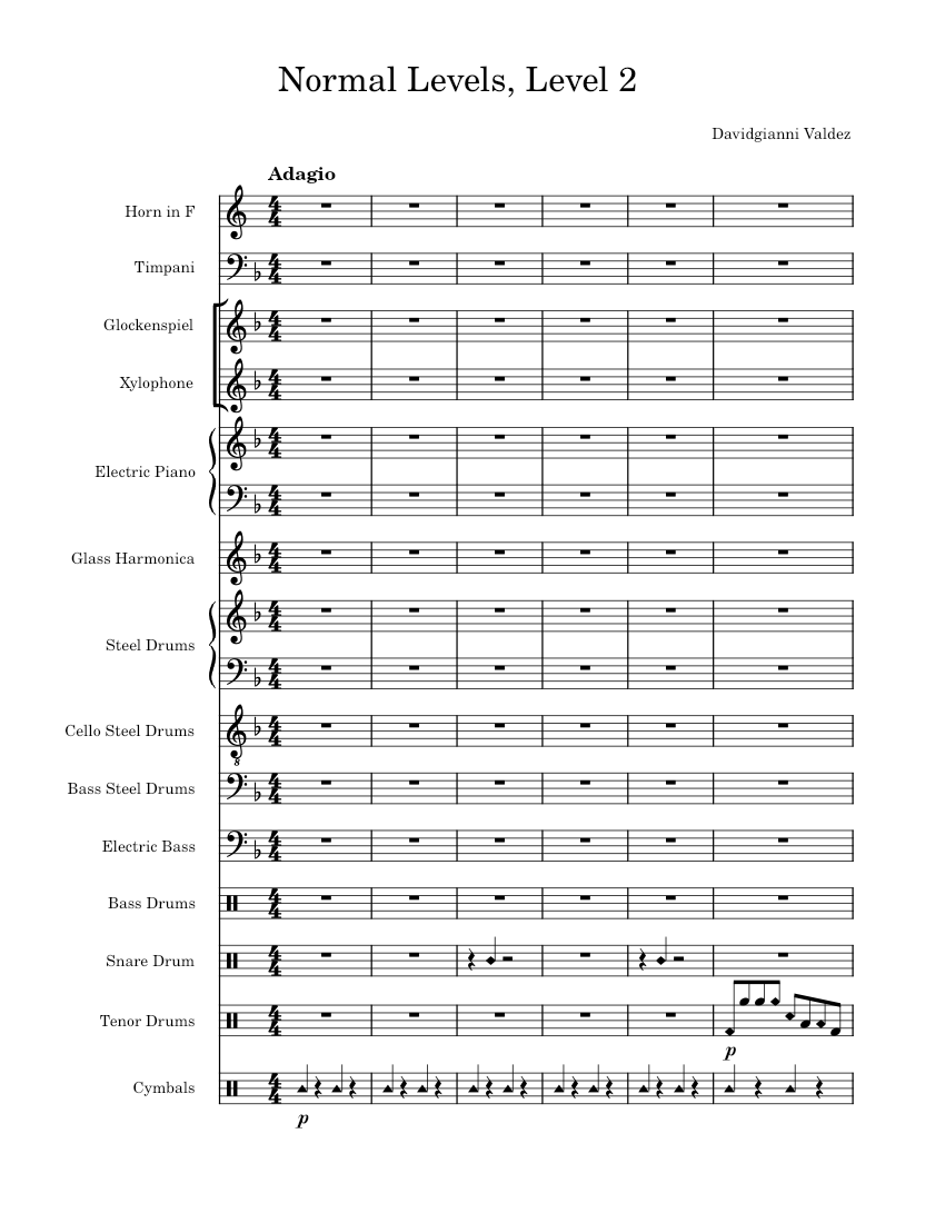 Normal Levels, Level 2 Sheet music for Piano, French horn, Timpani ...
