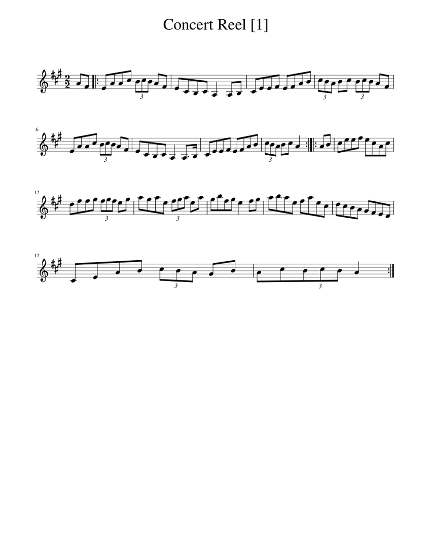 Concert Reel Sheet music for Piano (Solo) Easy | Musescore.com