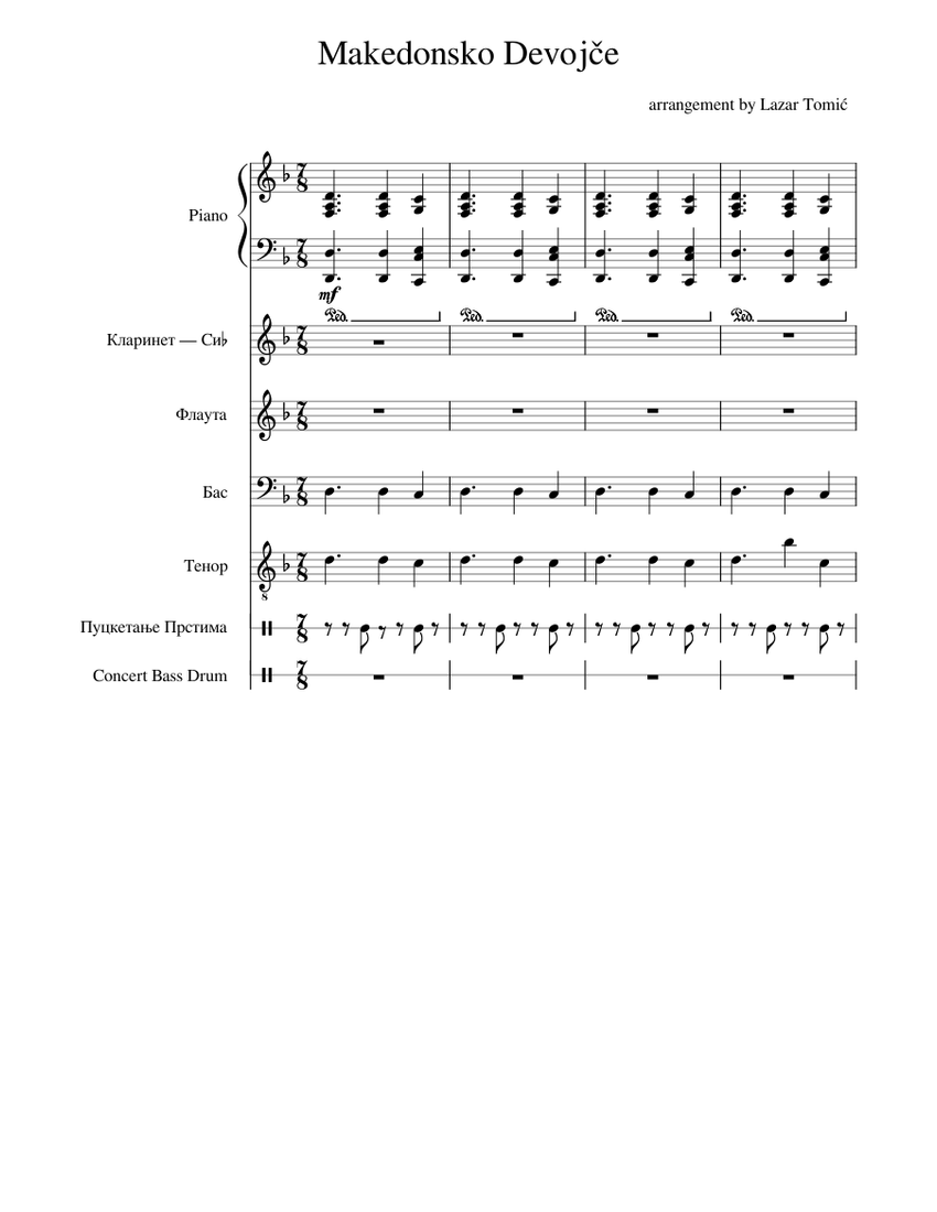 Makedonsko Devojče - piano tutorial