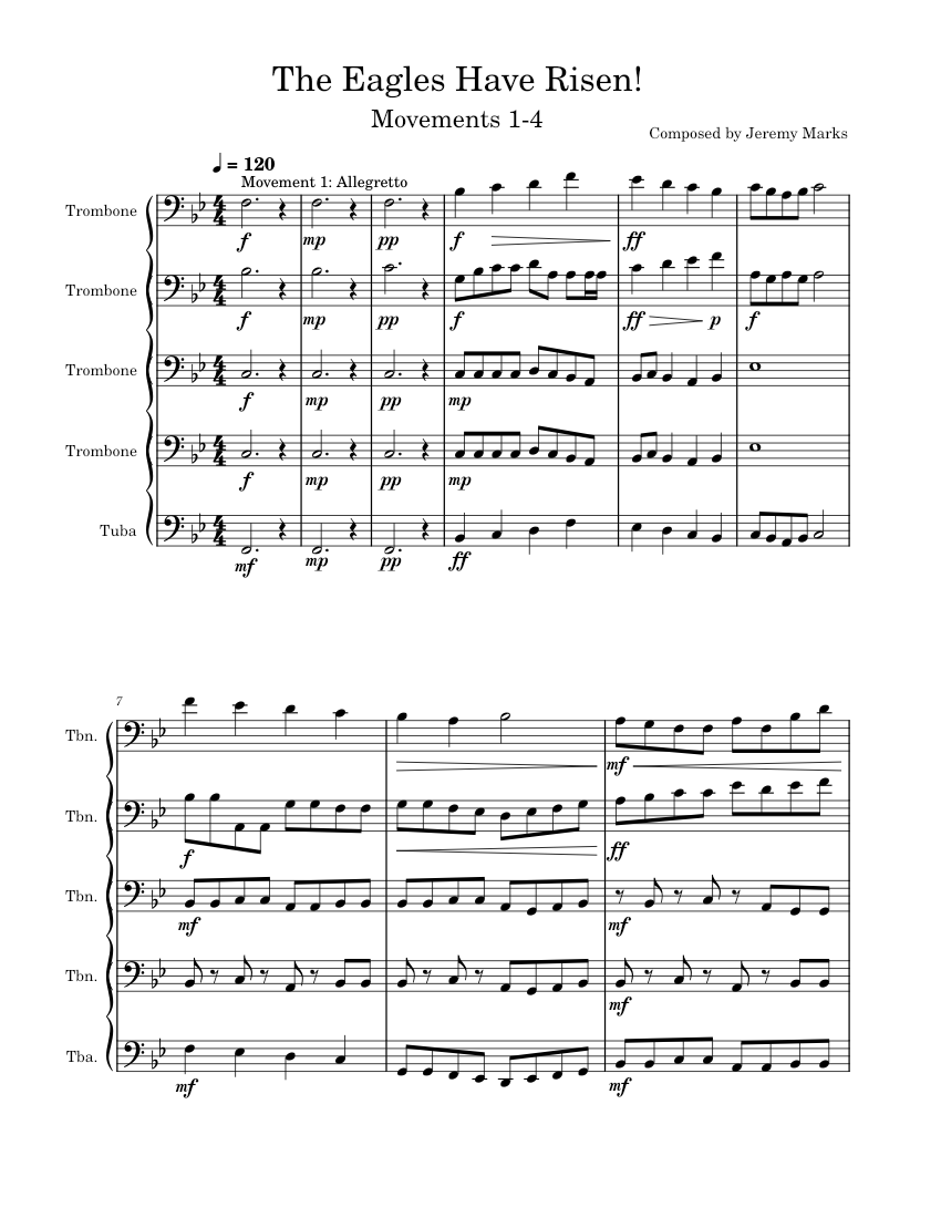The Eagles Have Risen! - Jeremy Marks Sheet music for Trombone, Tuba ...
