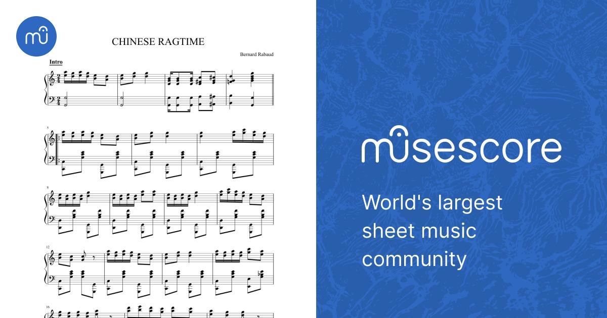 CHINESE RAGTIME Sheet music for Piano (Solo) | Musescore.com