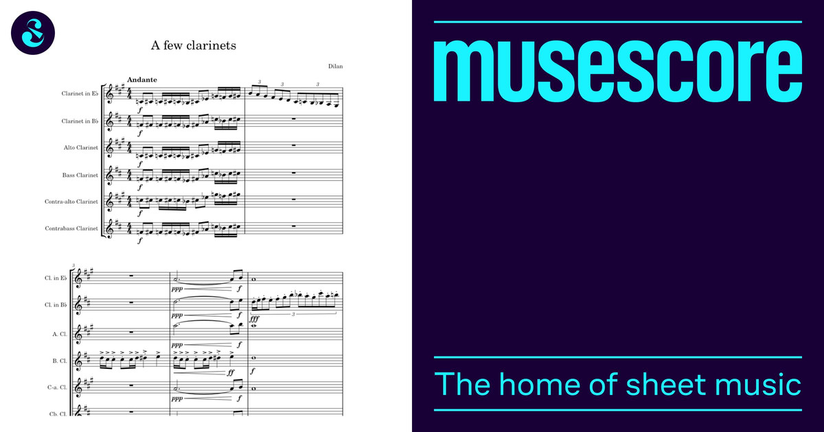 Clarinets Sheet music for Clarinet other (Woodwind Ensemble ...