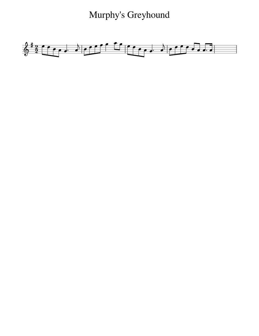 Murphy's Greyhound Sheet music for Piano (Solo) Easy | Musescore.com
