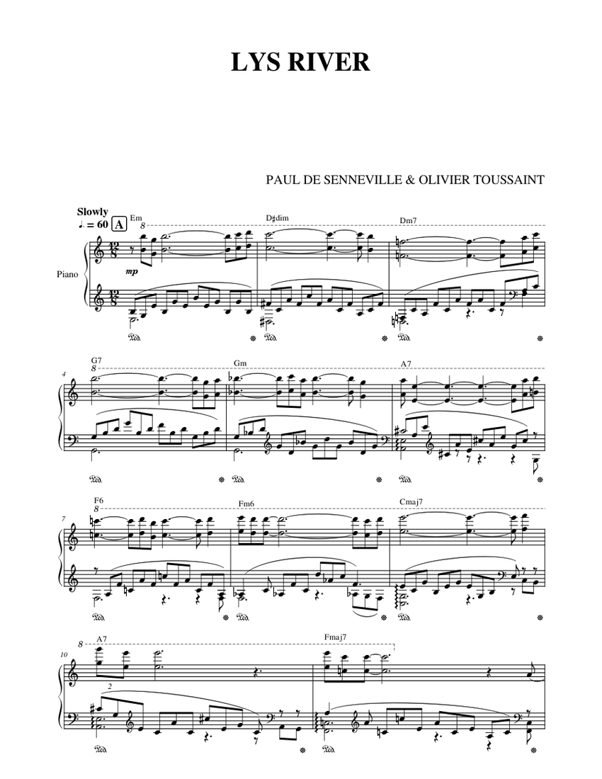 LYS RIVER Sheet music for Piano (Solo) | Musescore.com