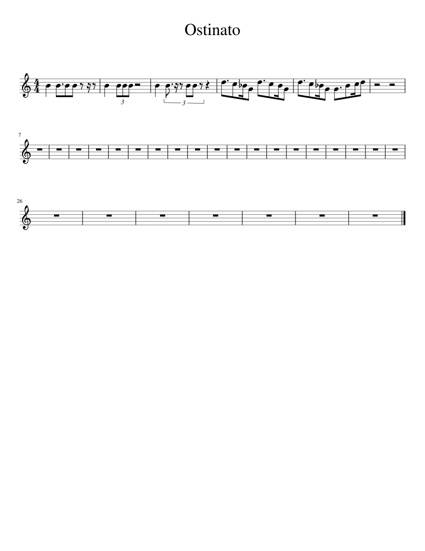Ostinato Sheet music for Piano (Solo) Easy | Musescore.com