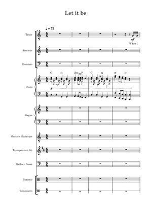 Play Official version of Let it be Sheet Music by The Beatles for Piano ...