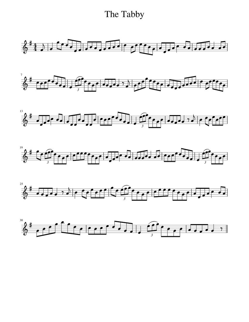 The Tabby Sheet music for Piano (Solo) Easy | Musescore.com