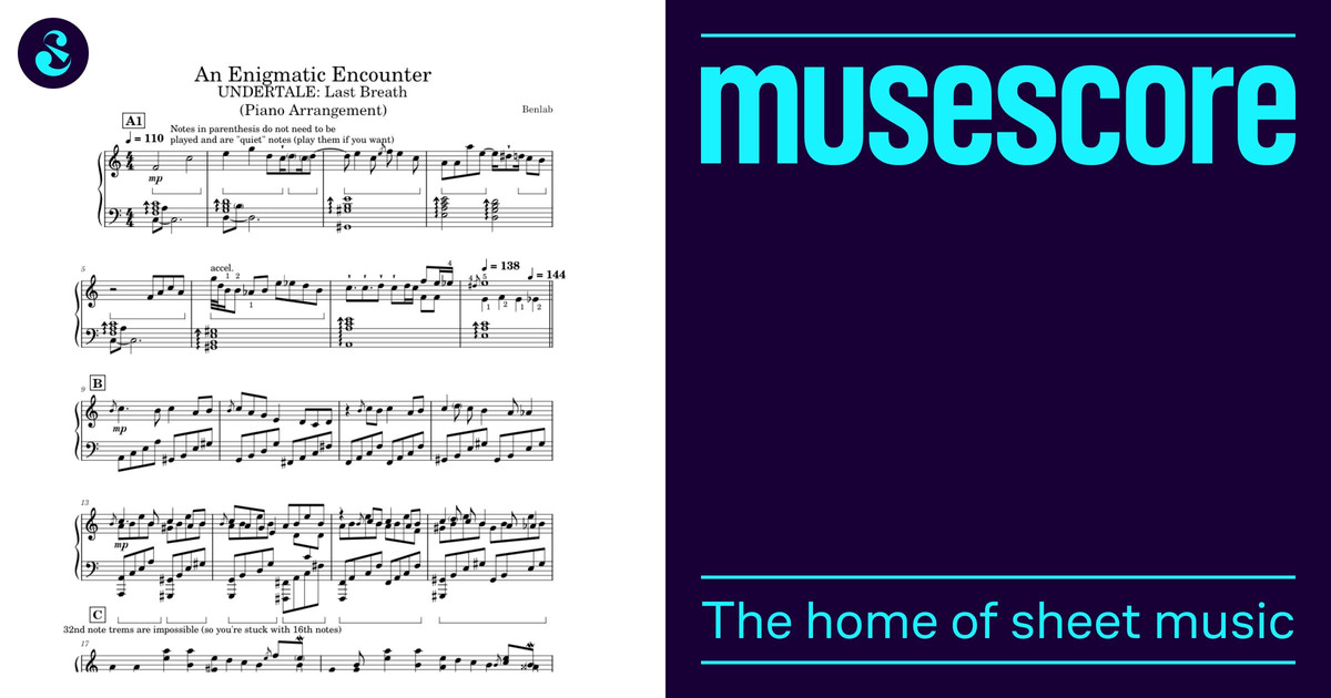 An Enigmatic Encounter – Benlab (Piano Arrangement) Sheet Music for Piano (Solo) | MuseScore.com