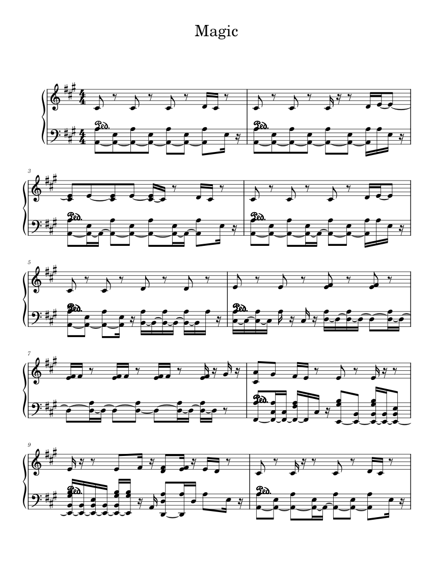 Magic Piano Sheet music for Piano (Piano Duo) | Musescore.com
