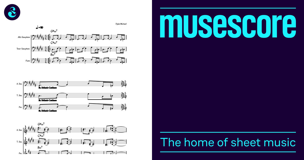 Pending Sheet Music with Chords for Piano, Saxophone alto, Saxophone ...