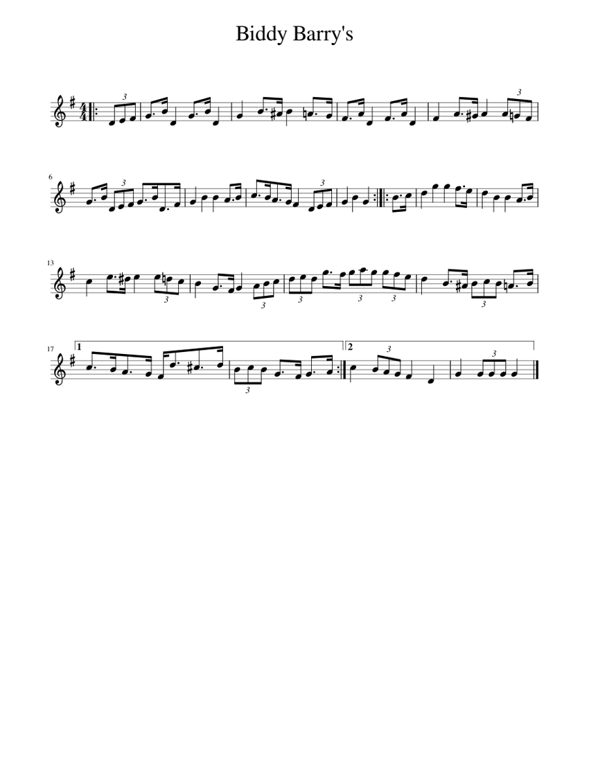 Biddy Barry's Sheet music for Piano (Solo) Easy | Musescore.com