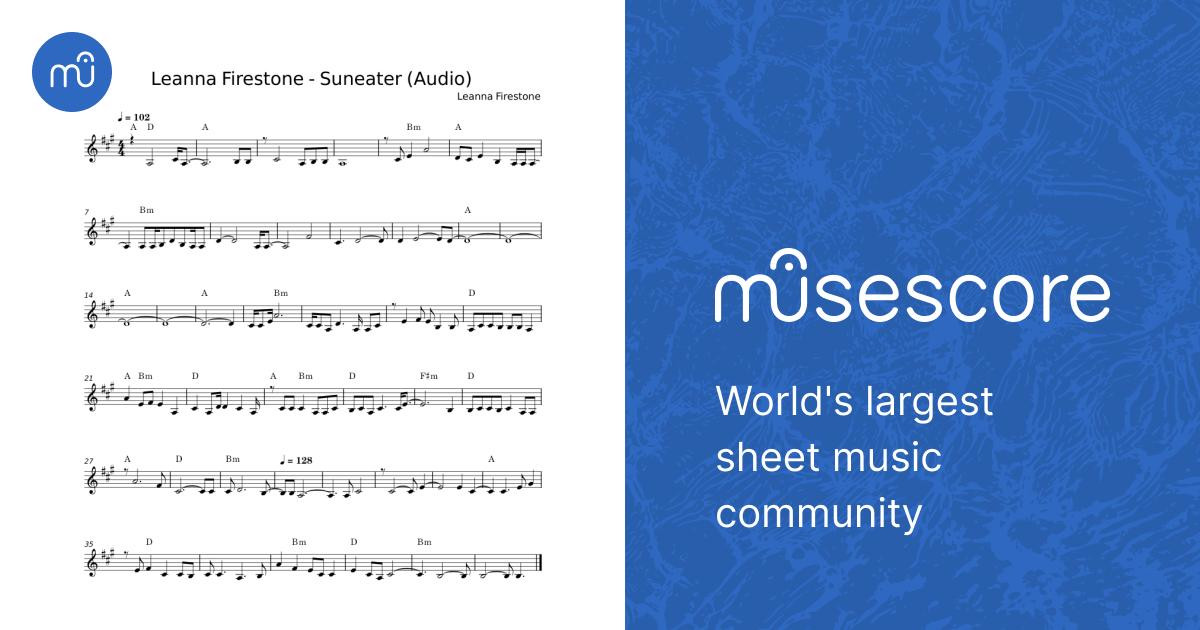 Suneater - Leanna Firestone Sheet music for Piano (Solo) Easy ...