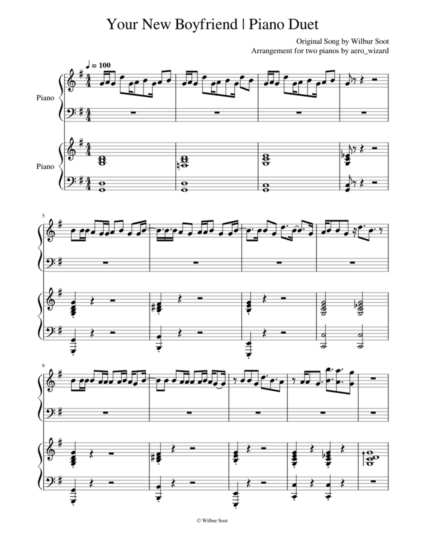 Your New Boyfriend Piano