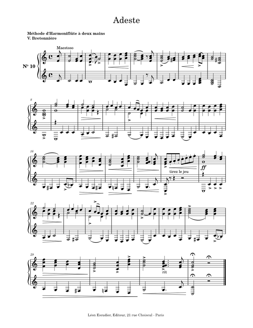 Adeste fideles – Misc Christmas - piano tutorial