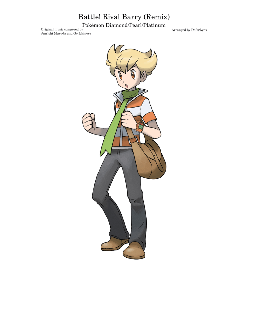 Battle! Rival Barry (Remix) - Pokémon Diamond/Pearl/Platinum Sheet ...
