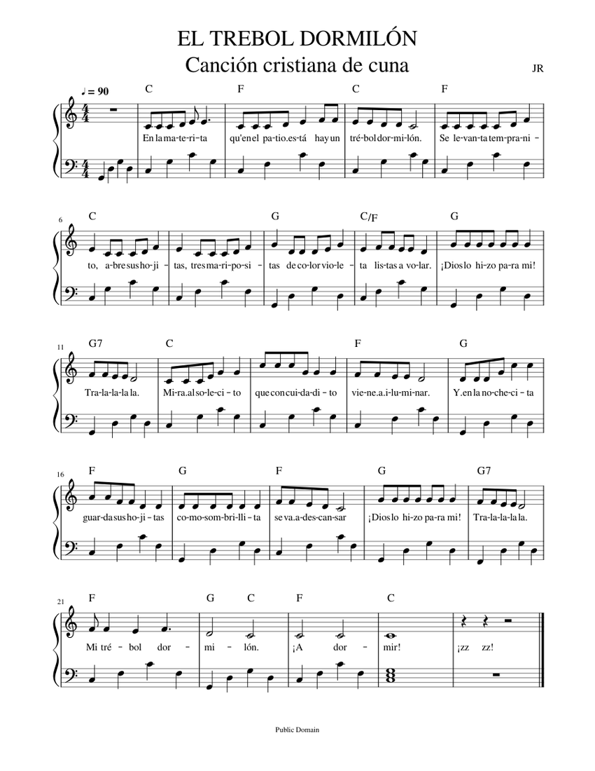 El trebol dormilón Sheet music for Piano (Solo) Easy | Musescore.com