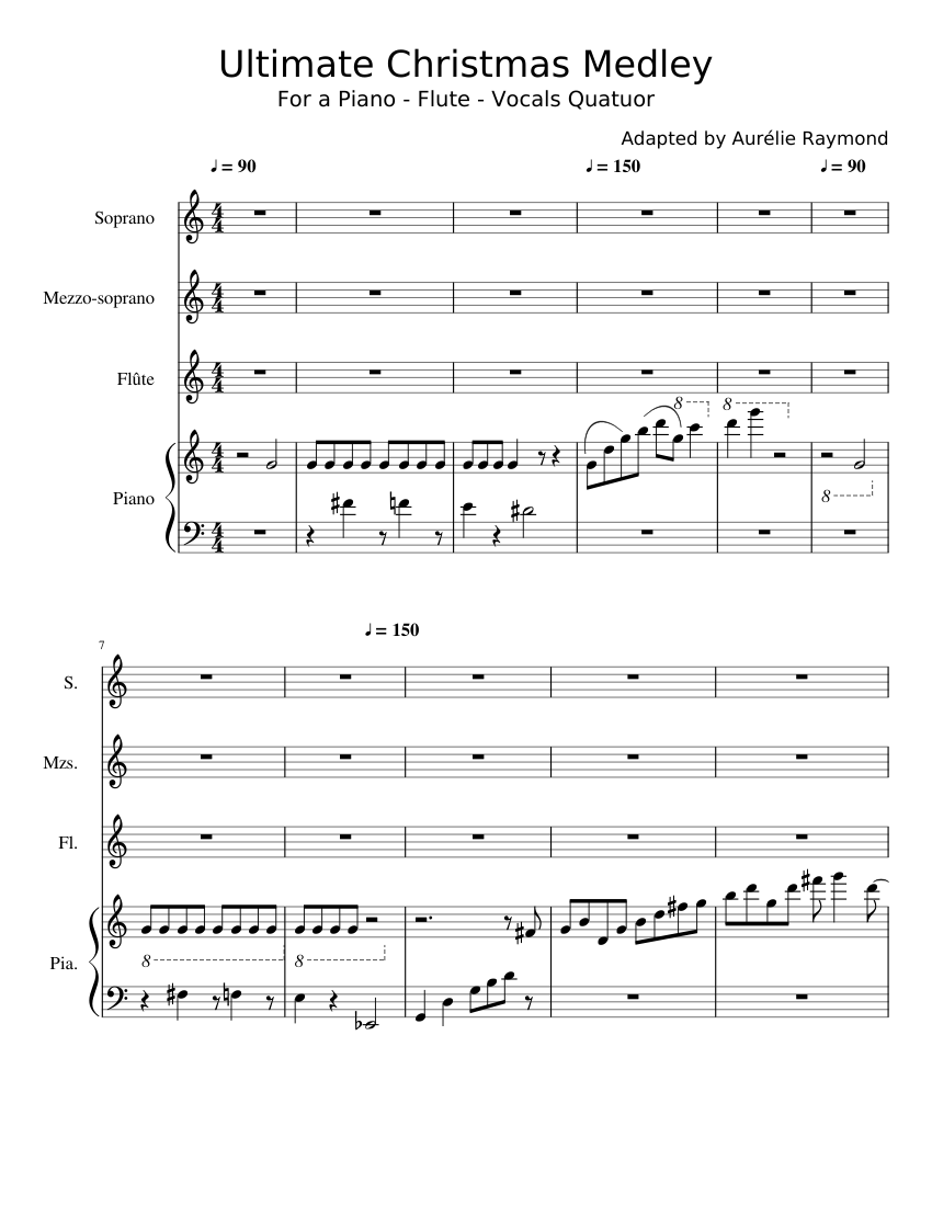 Ultimate Christmas Medley Sheet music for Piano, Soprano, Mezzo soprano ...
